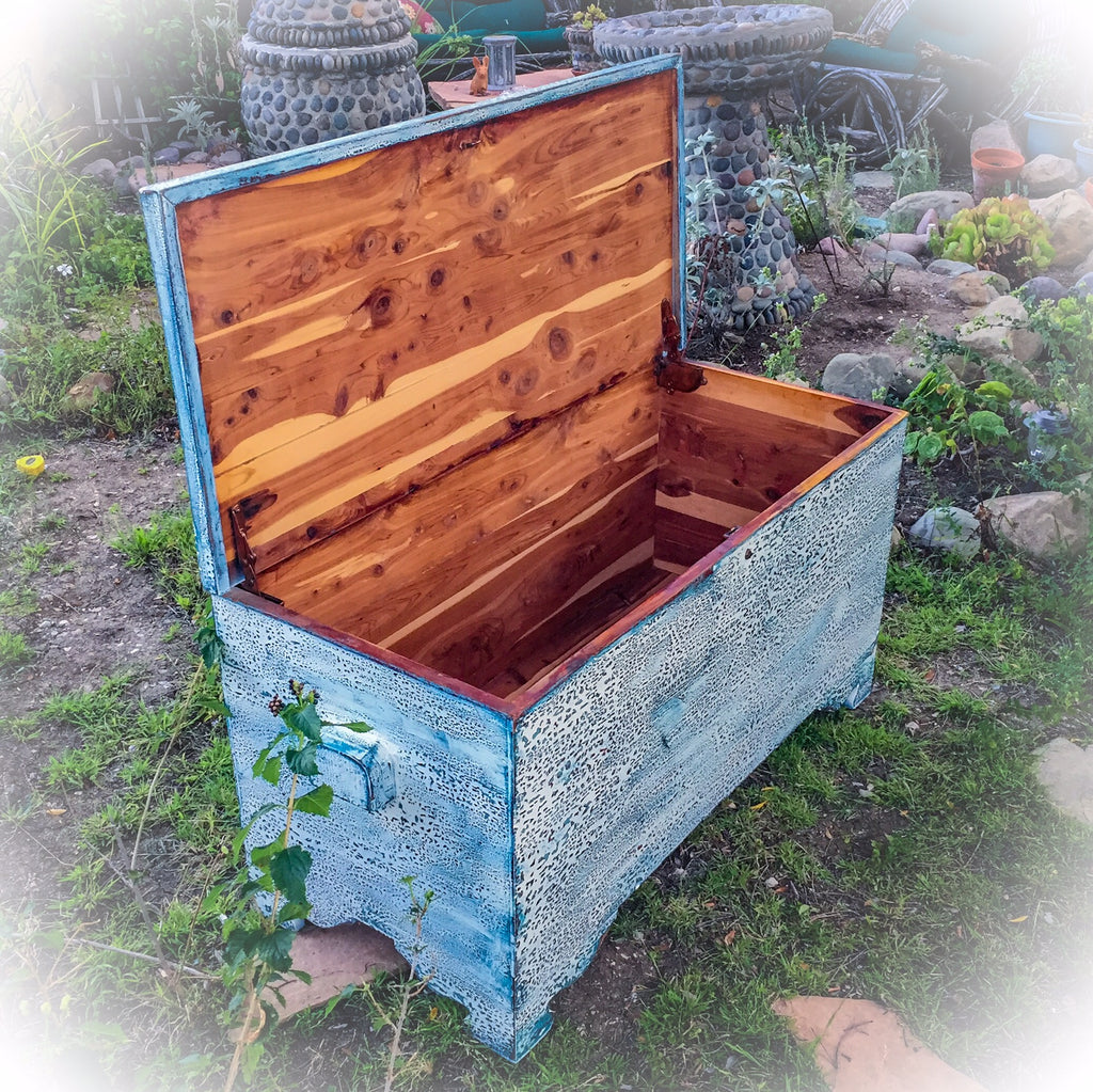 Shabby Chic Storage Chest ~ boho furniture | Reincarnated with Love ...